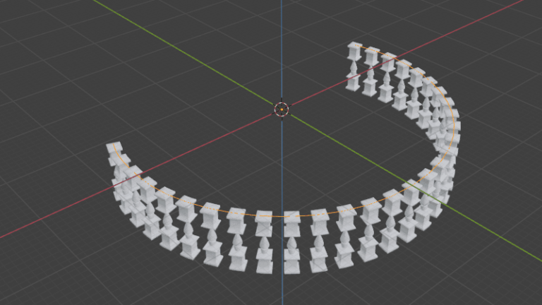 [Blender 2.8] カーブに沿って変形 [カーブモディファイアー] - ほろほろりドットコム